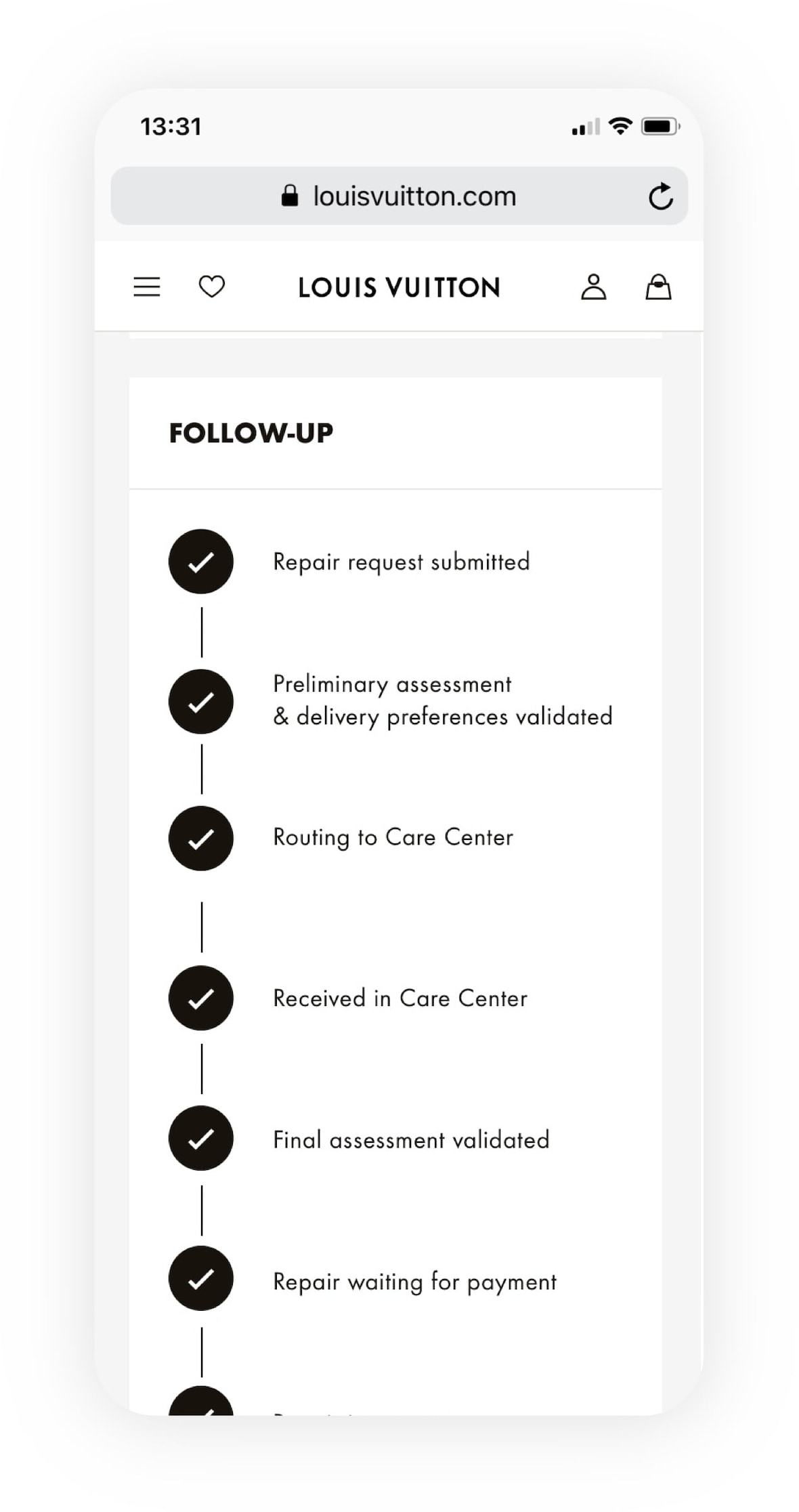 Online Repair | LOUIS VUITTON