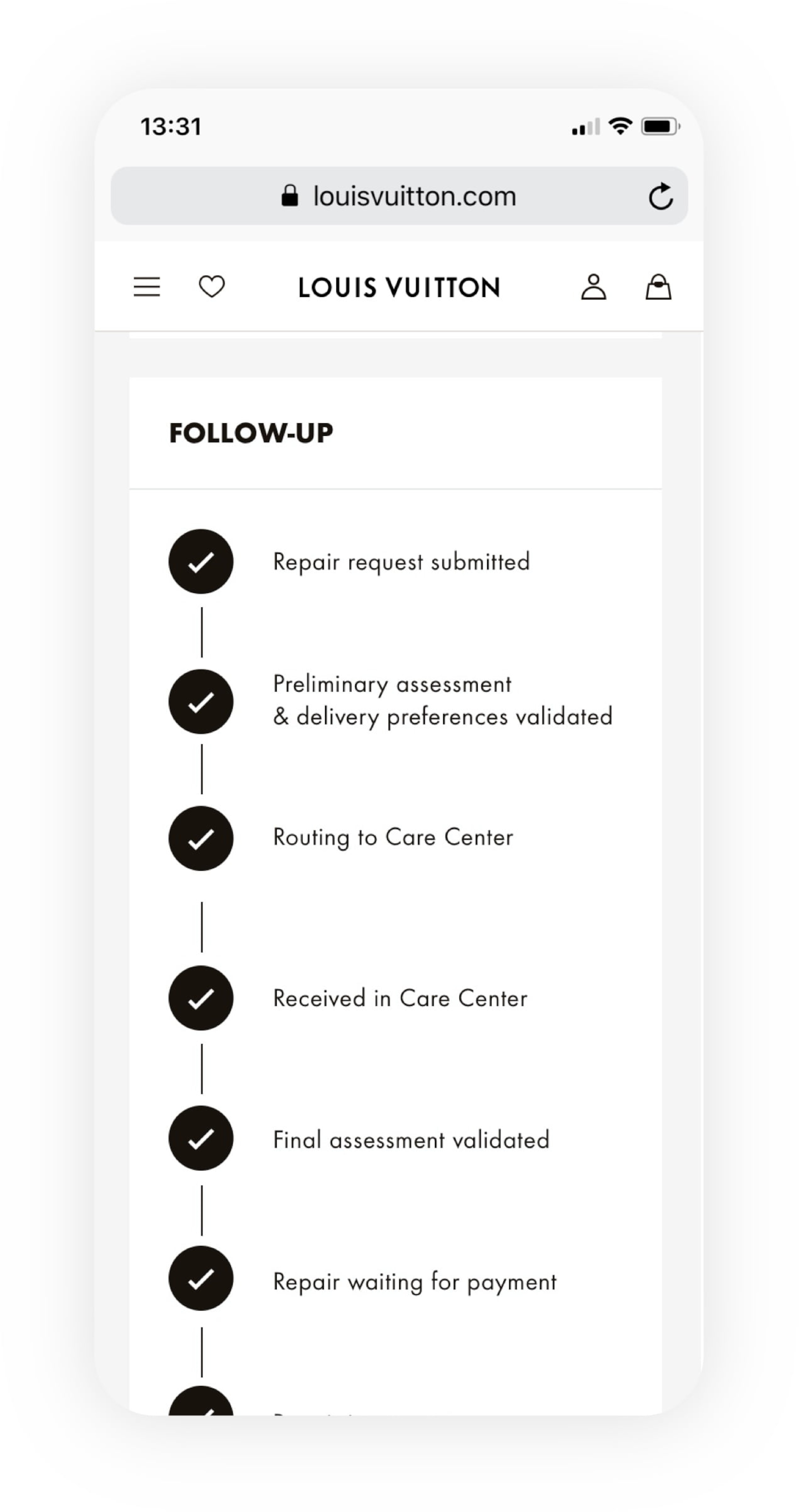 Online Repair | LOUIS VUITTON