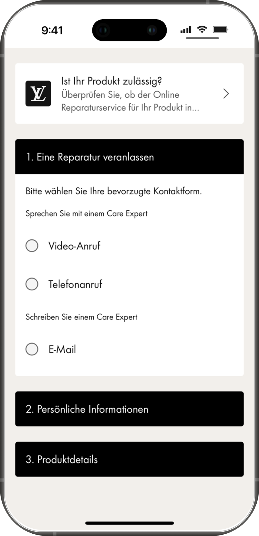 Online Repair | LOUIS VUITTON