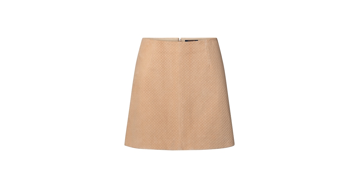 Minirock aus Veloursleder mit Nanongram-Motiv - Neuheiten Damen | LOUIS ...